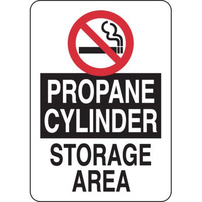 No Smoking Propane Cylinders Sign | Emedco