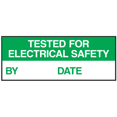 Electrical Safety Write-On Labels- Tested For Electrical Safety | Seton