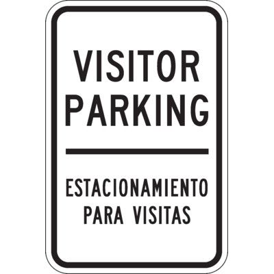 Bilingual Parking Signs - Visitor Parking, Estacionamiento | Seton