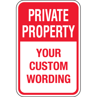 Custom Aluminum Parking Signs - Private Property | Seton