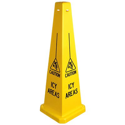 Safety Traffic Cones - Caution Icy Areas|Seton Canada | Seton.ca