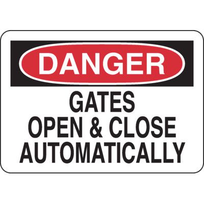 Danger Signs - Gates Open And Close Automatically | Seton