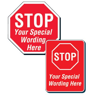 Semi-Custom Reflective Stop Signs | Emedco