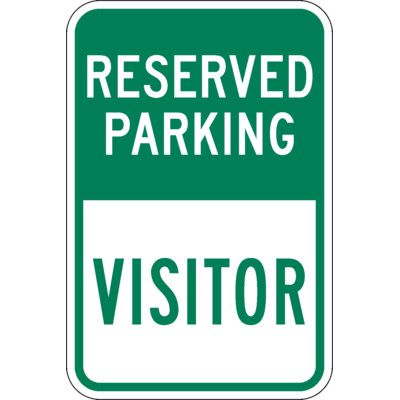 Reserved Parking Signs - Visitor | Emedco