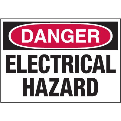 Electrical Warning Labels - Danger Electrical Hazard | Emedco