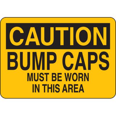 PPE Signs - Bump Caps Required Sign | Seton