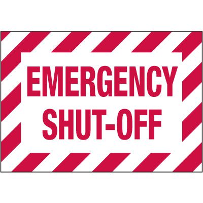 Electrical Warning Labels - Emergency Shut-Off|Seton Canada | Seton.ca