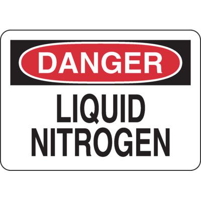 Danger Liquid Nitrogen - Industrial Chemical Warning Sign | Seton | Seton