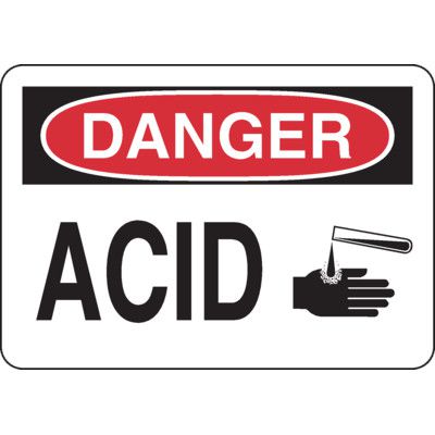 Danger Signs - Acid (With Graphic) | Emedco