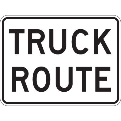 Reflective Traffic Reminder Signs - Truck Route | Seton