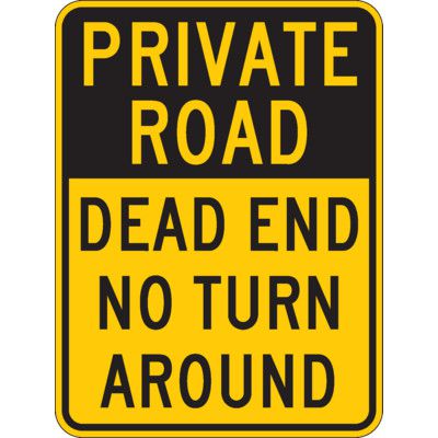 Dead End Road Sign
