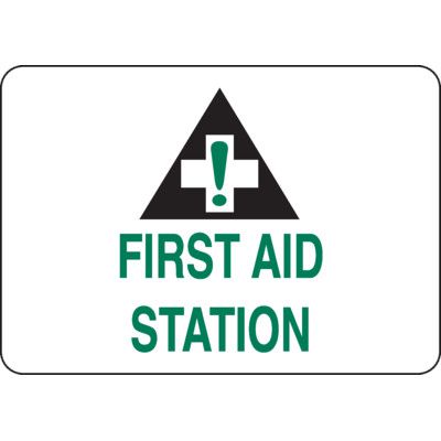 First Aid Signs - First Aid Station (Symbol) | Emedco