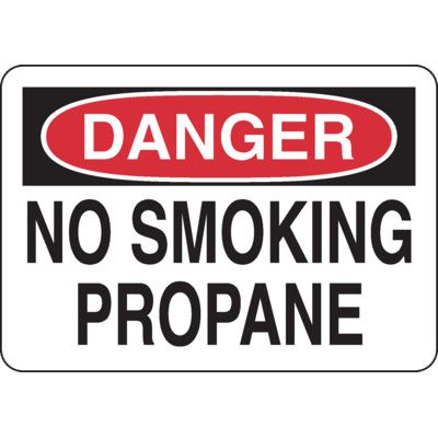 Danger No Smoking Propane Sign | Emedco
