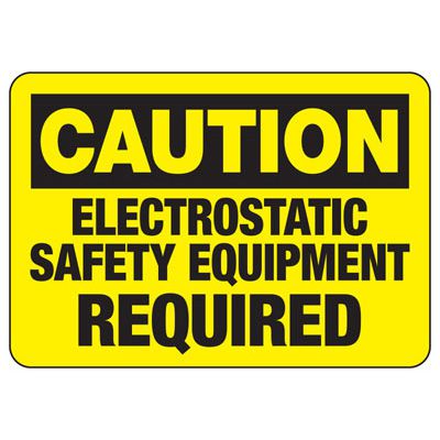 Caution Electrostatic Safety Equipment - ESD Static Sign | Seton | Seton