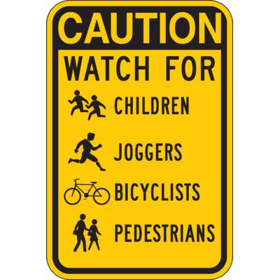 Watch Out Children Joggers Bicycles - School Parking Signs|Seton Canada ...