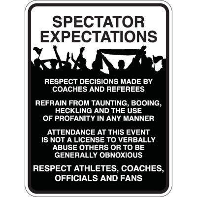 Spectator Expectations - Athletic Facilities Signs | Seton | Seton.ca