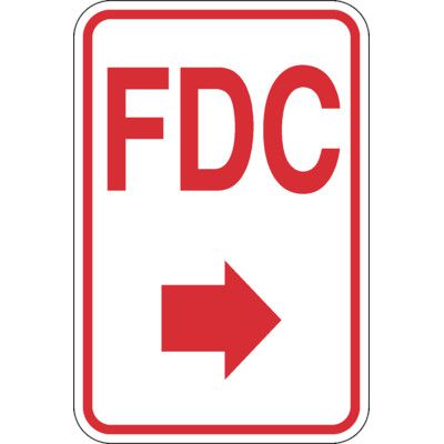 Fire Department Connection (FDC) Signs | Clearly Mark Water Supply | Emedco