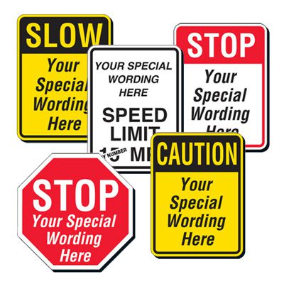 Semi-Custom Traffic Signs, Custom Reflective Signs | Emedco