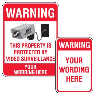 Custom Warning Signs | Design Your Own Security Sign | Seton
