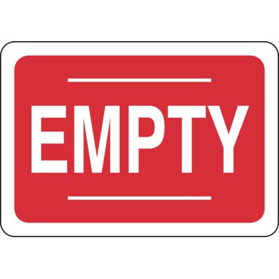 Empty - Industrial Chemical Warning Sign | Seton | Seton