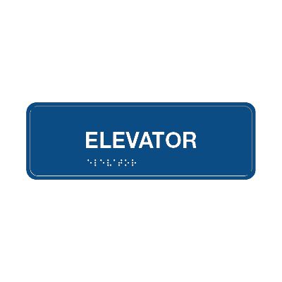 Elevator - ADA Braille Tactile Signs|Seton Canada | Seton.ca