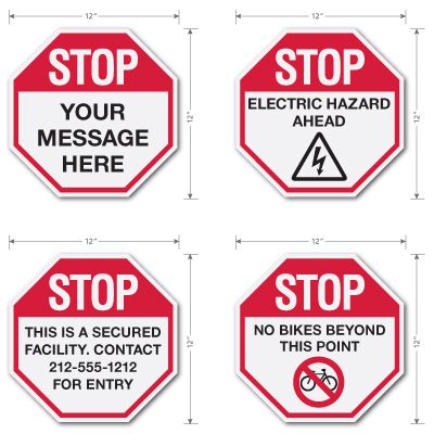 Semi-Custom Workplace Safety Signs - Stop, Custom Signs | Emedco