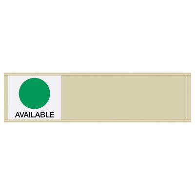 Available / In Use - Blank Sign Sliders, Sliding Signs | Seton | Seton