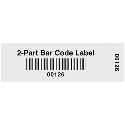 Two-Part Bar Code Labels | Emedco
