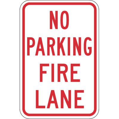 Fire Lane Signs - No Parking Fire Lane | Emedco