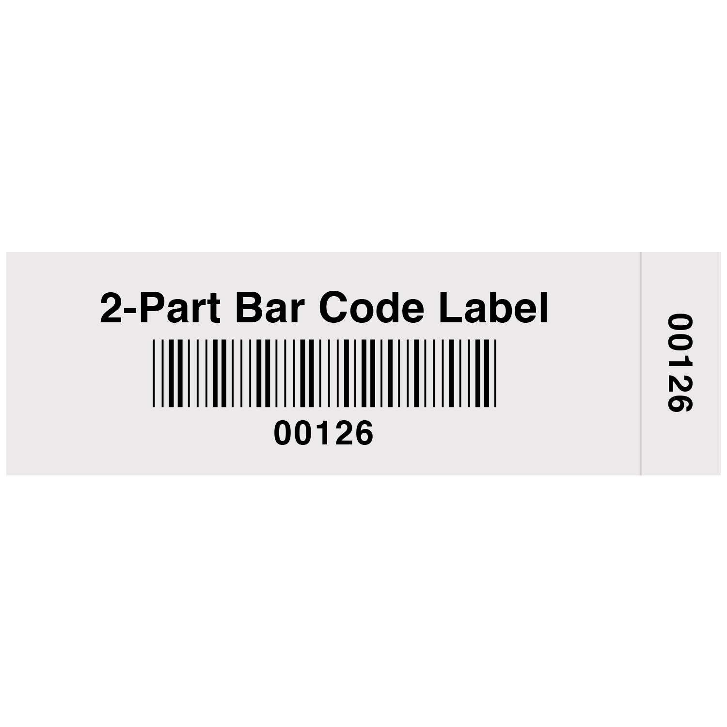 Custom Two-Part Bar Code Labels - Asset Tracking | Seton