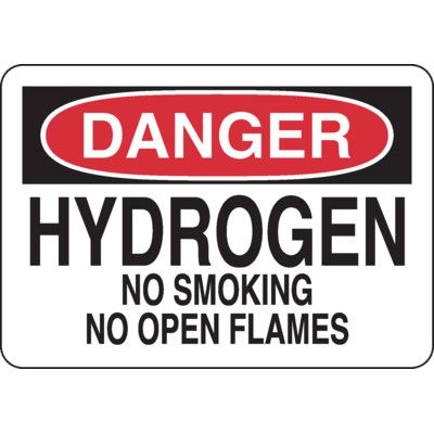 Danger Signs - Hydrogen No Smoking | Emedco