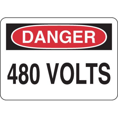 Danger 480 Volts - Electrical Safety Signs | Seton | Seton