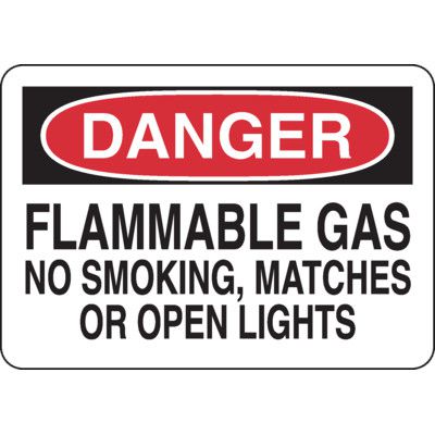 Danger Flammable Gas - Industrial Chemical Warning Sign | Seton | Seton