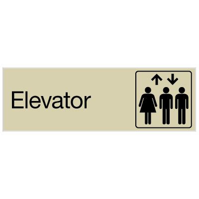Elevator - Engraved Graphic Room Signs | Emedco