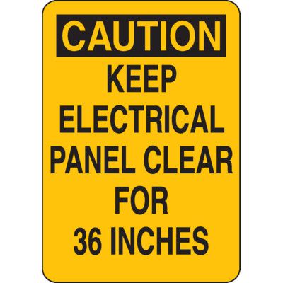 Caution Keep Electrical Panel Clear - Electrical Safety Signs | Seton ...