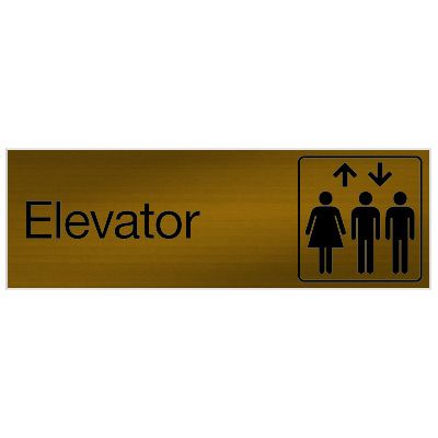 Elevator - Engraved Graphic Room Signs | Seton