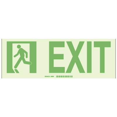 Exit - Hi-Intensity Photolum Door Signs - NY Approved (10Pk) | Emedco