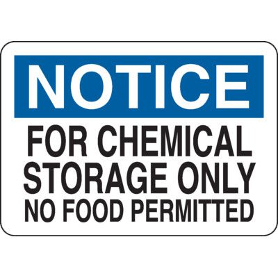 Notice For Chemical Storage Only - Chemical Warning Sign | Seton | Seton