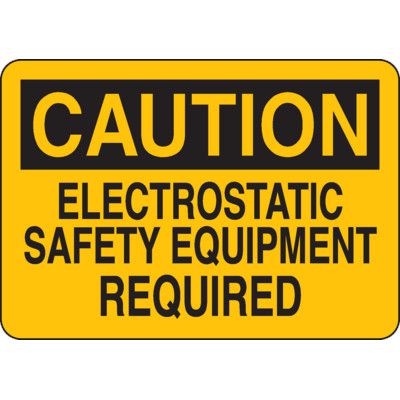 Caution Electrostatic Safety Equipment - ESD Static Sign | Seton | Seton