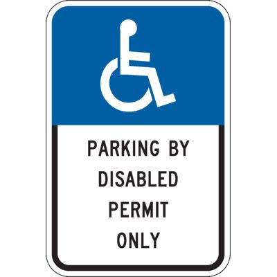 Florida State Handicap Signs - Parking By Disabled Permit | Seton