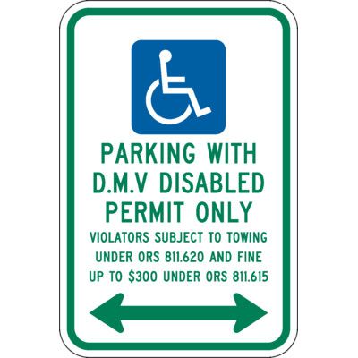 D.M.V. Permit Parking Fine Sign | Emedco