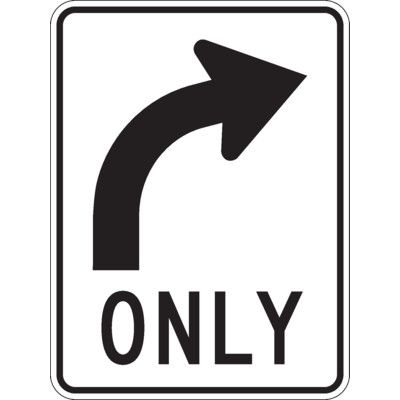 Reflective Speed Limit Signs - Left/Right Curve (Symbol) Only | Seton