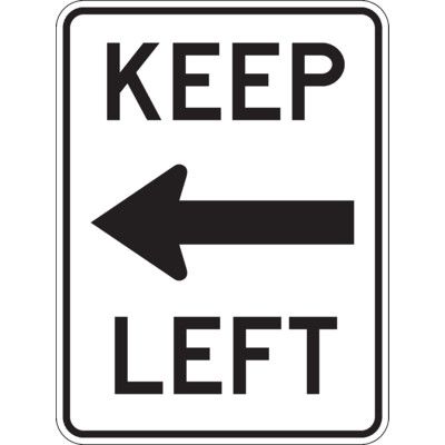 Keep Left Sign | Emedco