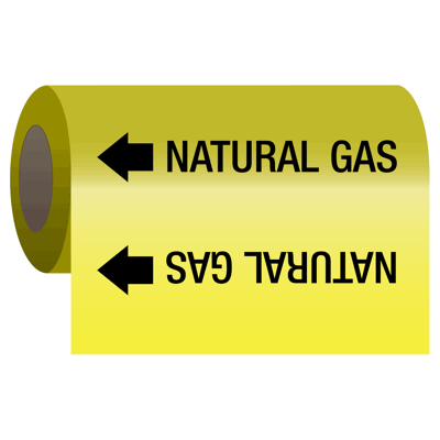 Natural Gas Pipe Markers - On-A-Roll | Customizable & Durable | Seton