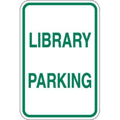 Library Parking Sign | Emedco