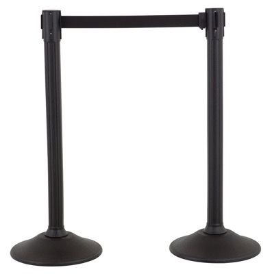 Sentry Steel Stanchions with Black Belt|Seton Canada | Seton.ca