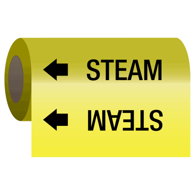 Adhesive Pipe Markers-On-A-Roll - Steam | Seton Canada | Seton.ca