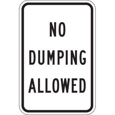 No Dumping Allowed Sign, Property & Security Signs | Emedco