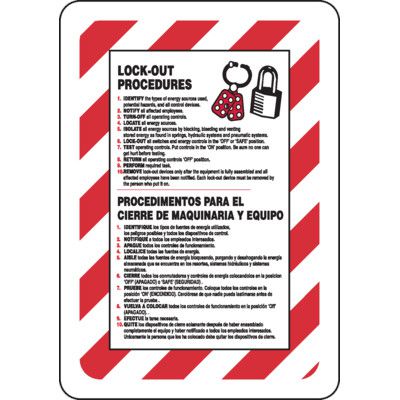 Bilingual Danger Lock Out Equipment - Lockout Sign | Seton | Seton