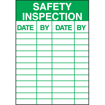 Safety Inspection Service Labels | Seton